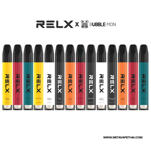 RELX x Bubblemon ใช้แล้วทิ้ง 1600 Puff ขนาด 5 ml. 850mAh