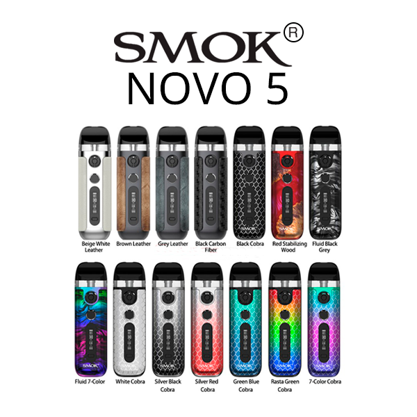 SMOK NOVO 5 บุหรี่ไฟฟ้า Open System แบตเตอรี่ในตัวขนาด 900mAh